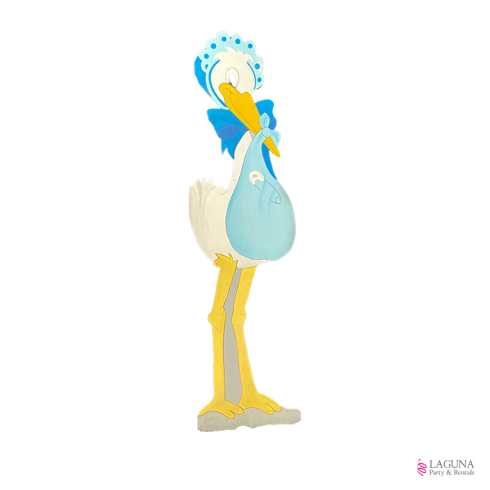 Blue 7.5” Stork – Baby Shower Decor Rental