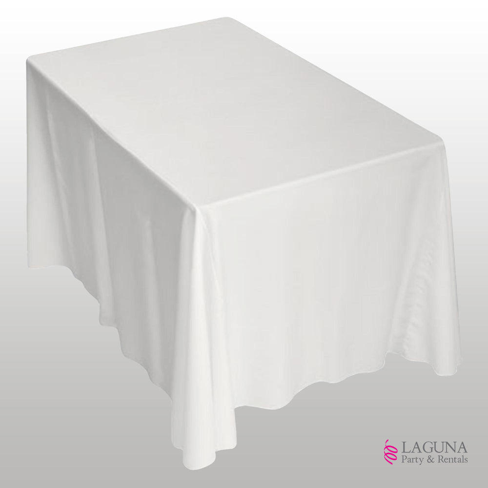 White Rectangle Table Drape | Wedding Table Linen