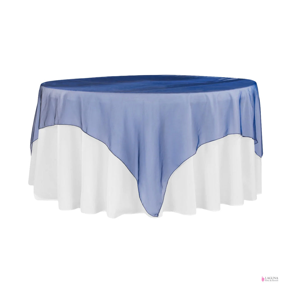 Table Overlay, Organza, Navy – lagunapartyandrentals