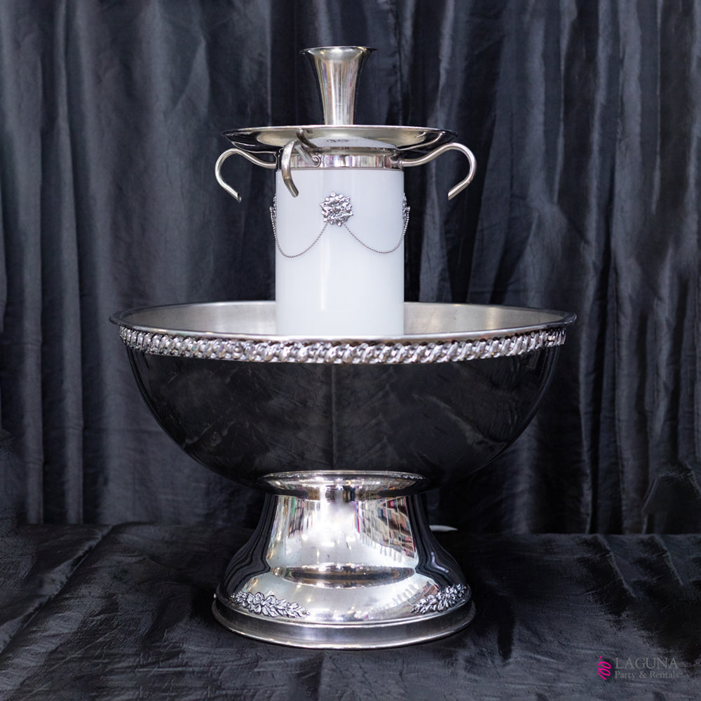 Cold Beverage Service Silver Fountain – Modern Drink Display