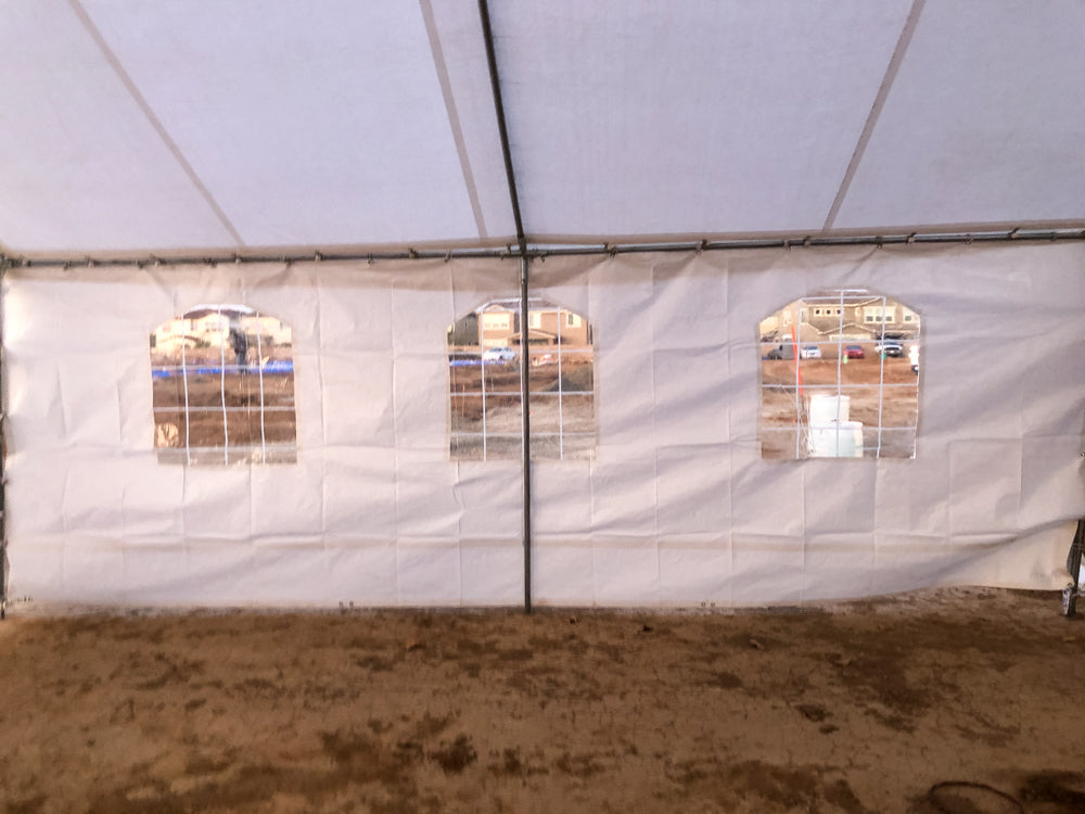 Canopy Side Wall, Window, 20 Ft (W) X 7.5 Ft (H) – lagunapartyandrentals