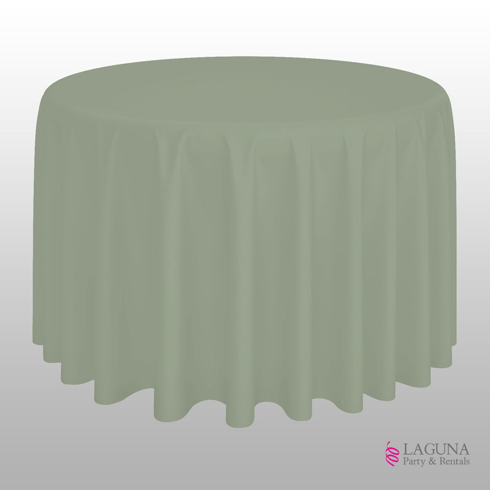 120 Round Sage Tablecover | Rustic Wedding Linen
