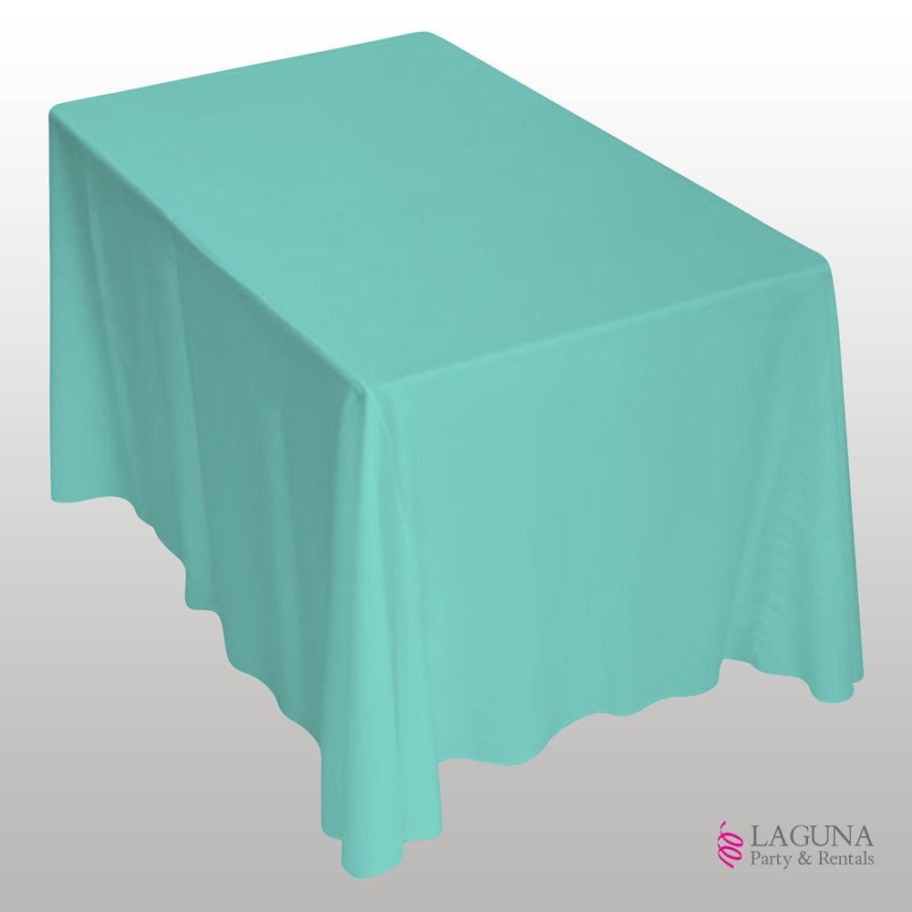Rectangle Table Drape, Linen, Tiffany Blue – lagunapartyandrentals
