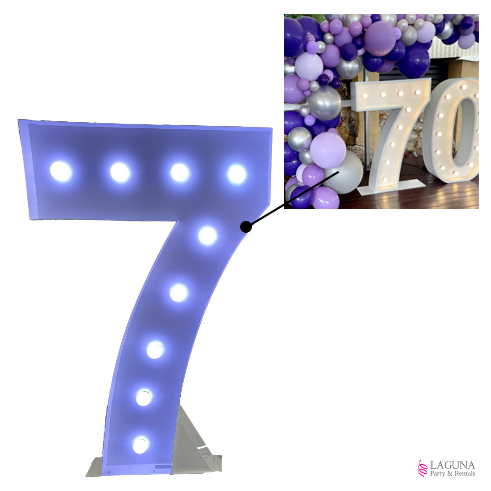 Number 7 LED Marquee – 46” Event Decor
